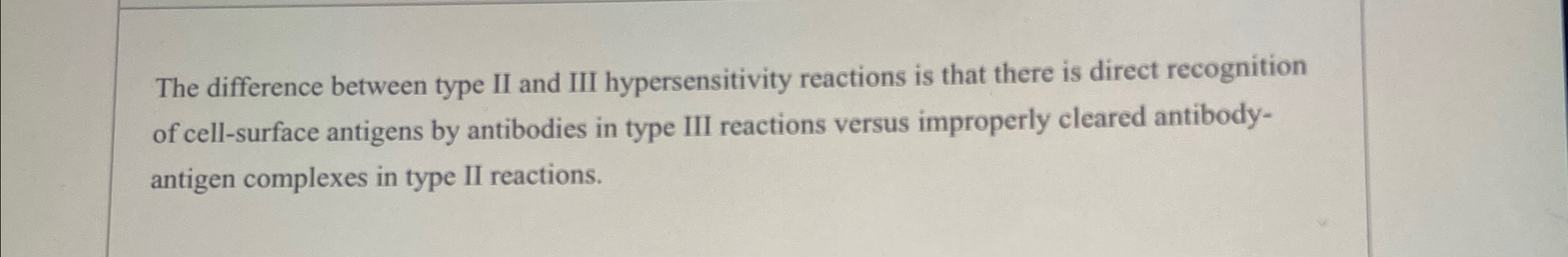 Solved The difference between type II and III | Chegg.com