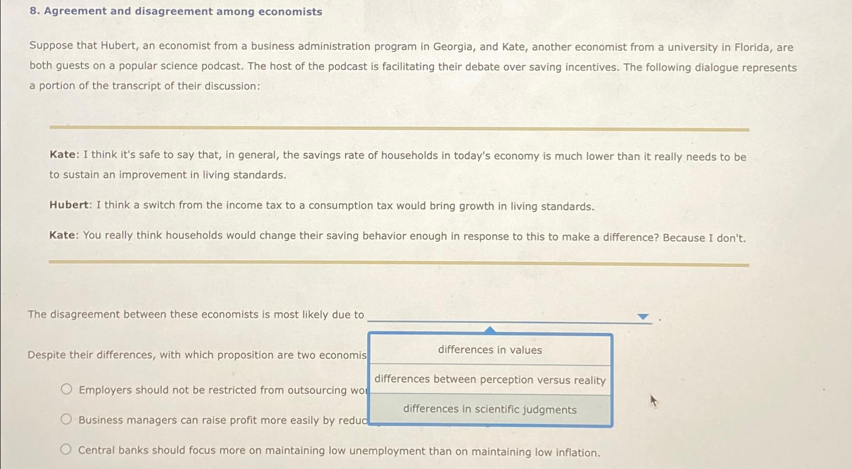 Solved Agreement and disagreement among economistsSuppose | Chegg.com