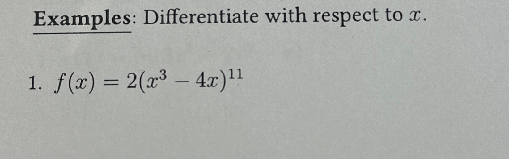 Solved Examples: Differentiate with respect to | Chegg.com