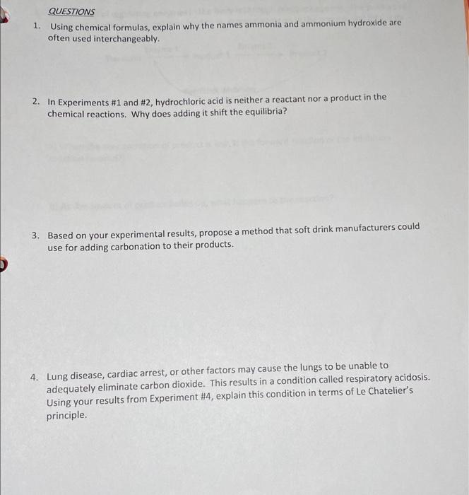 Solved 1. Using chemical formulas, explain why the names | Chegg.com