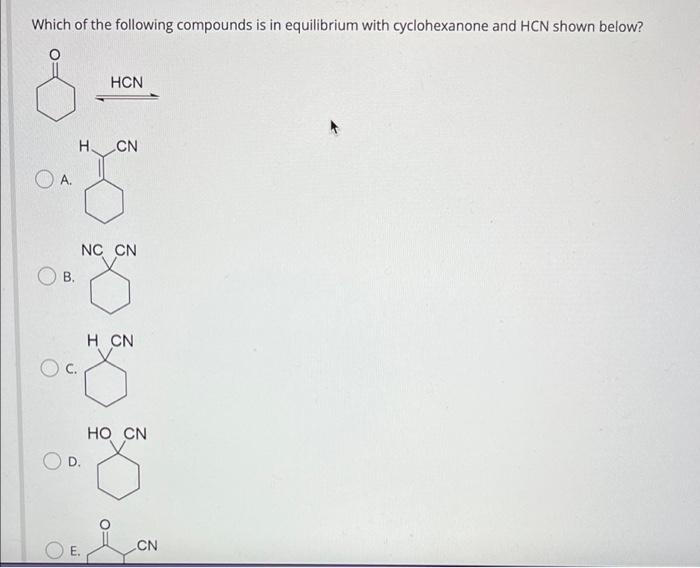 Solved Which of the following compounds is in equilibrium | Chegg.com