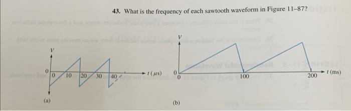 Solved 43. What is the frequency of each sawtooth waveform | Chegg.com