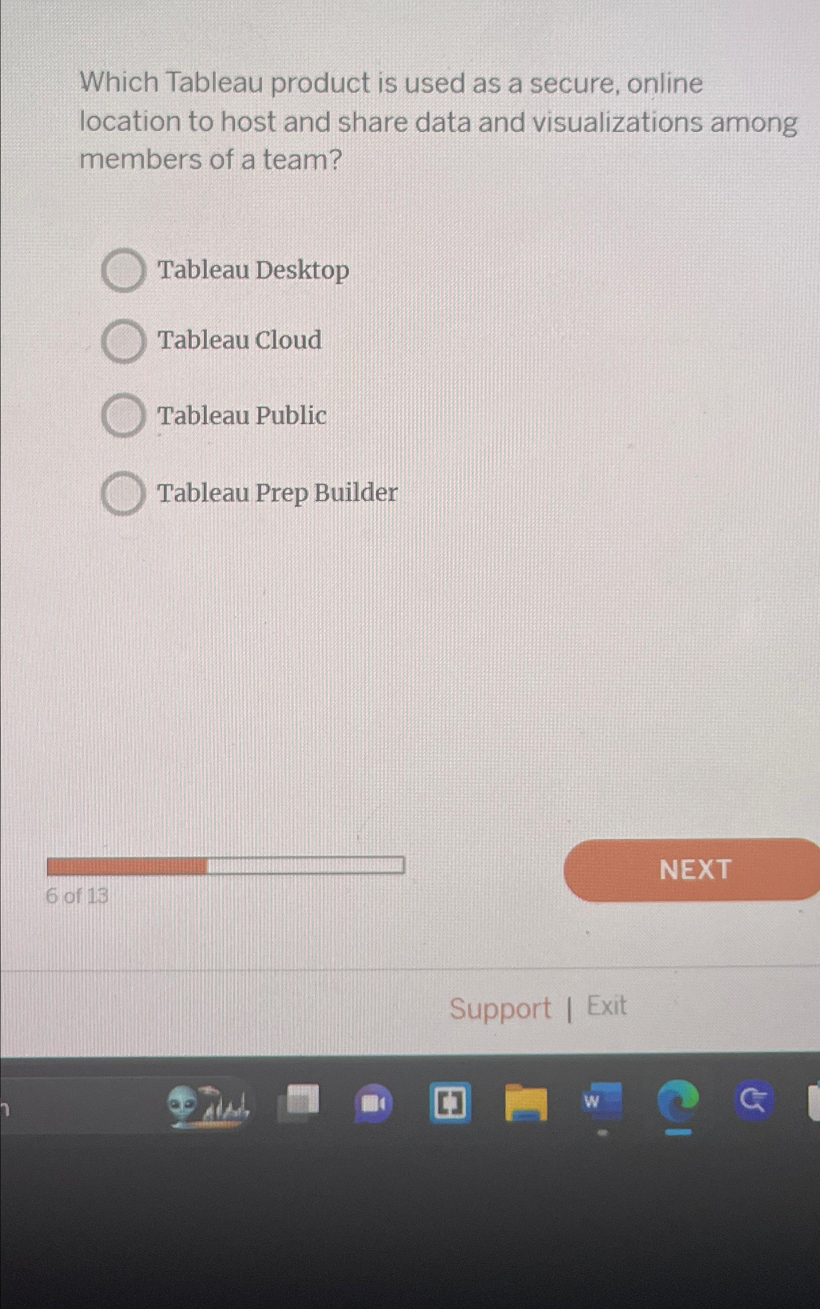 Solved Which Tableau product is used as a secure, ﻿online | Chegg.com