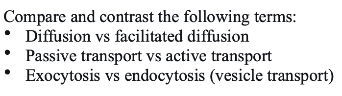 Solved Compare and contrast the following terms:Diffusion vs | Chegg.com