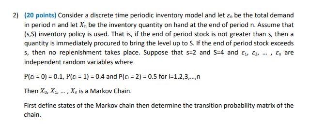 Solved 2) ( 20 points) Consider a discrete time periodic | Chegg.com