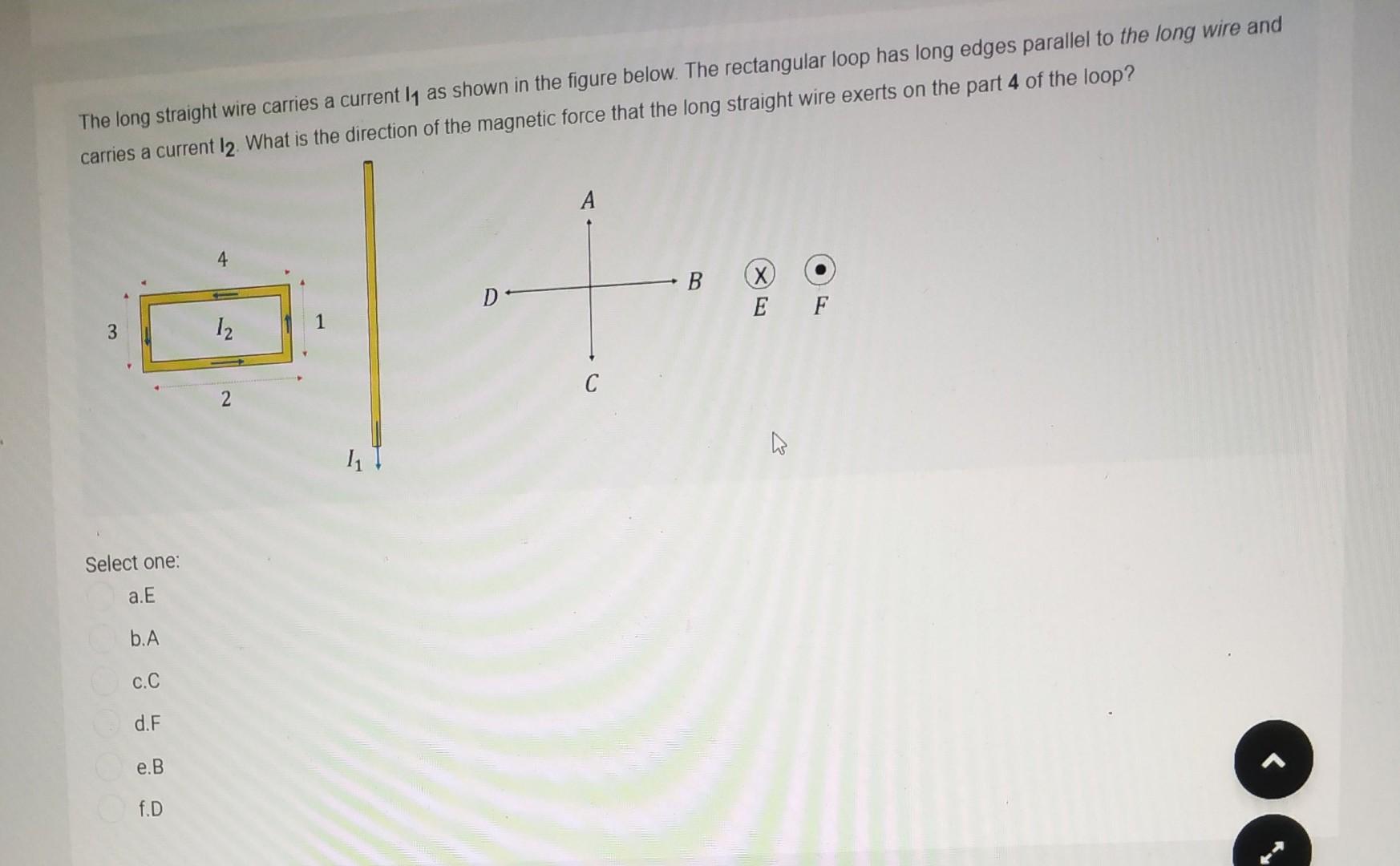Solved The long straight wire carries a current l1 as shown | Chegg.com