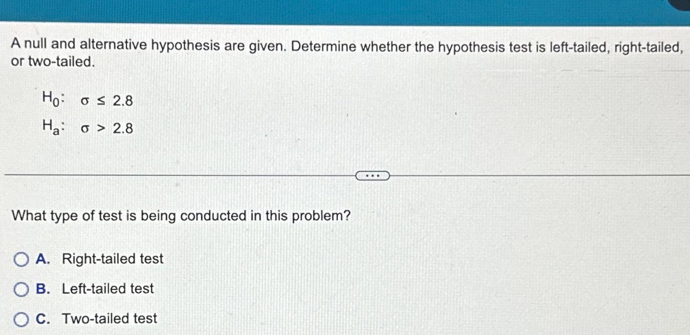 Solved A null and alternative hypothesis are given. | Chegg.com