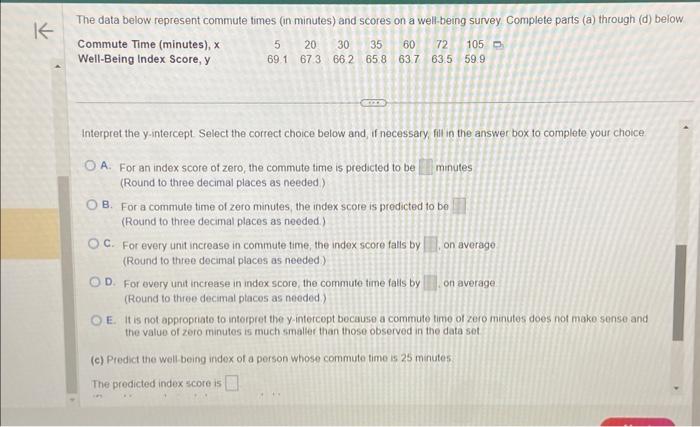 Solved The data below represent commute times (in minutes) | Chegg.com