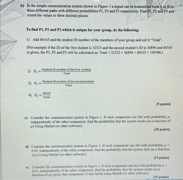 Question 1: Communication Systems (65 Points) a) | Chegg.com