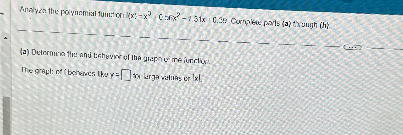 Analyze the polynomial function | Chegg.com