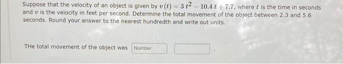 Solved Determine the total movement of the object between | Chegg.com