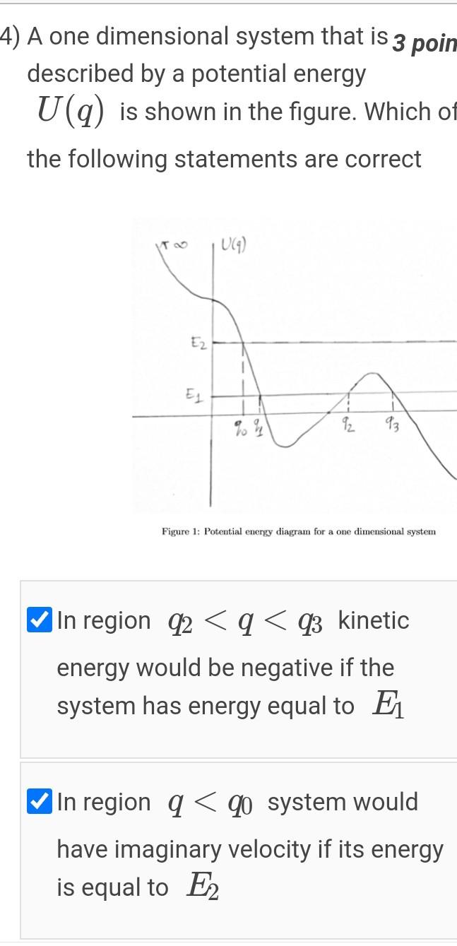 Solved 4) A one dimensional system that is \\( \\mathbf{3} | Chegg.com