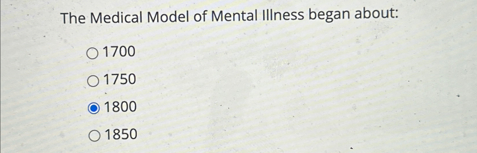 Solved The Medical Model of Mental Illness began | Chegg.com