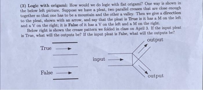 (3) Logic with origami: How would we do logic with | Chegg.com