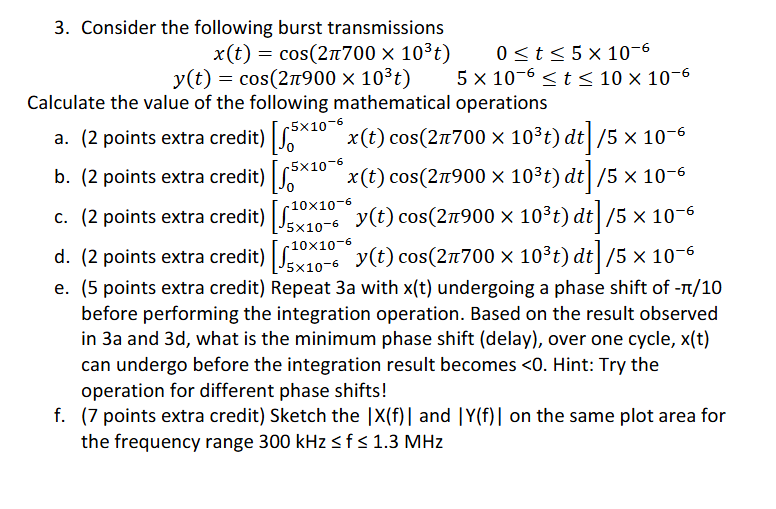 Solved Consider the following burst | Chegg.com