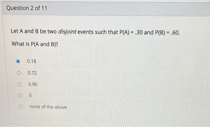 Solved Let A and B be two disjoint events such that P(A)= | Chegg.com