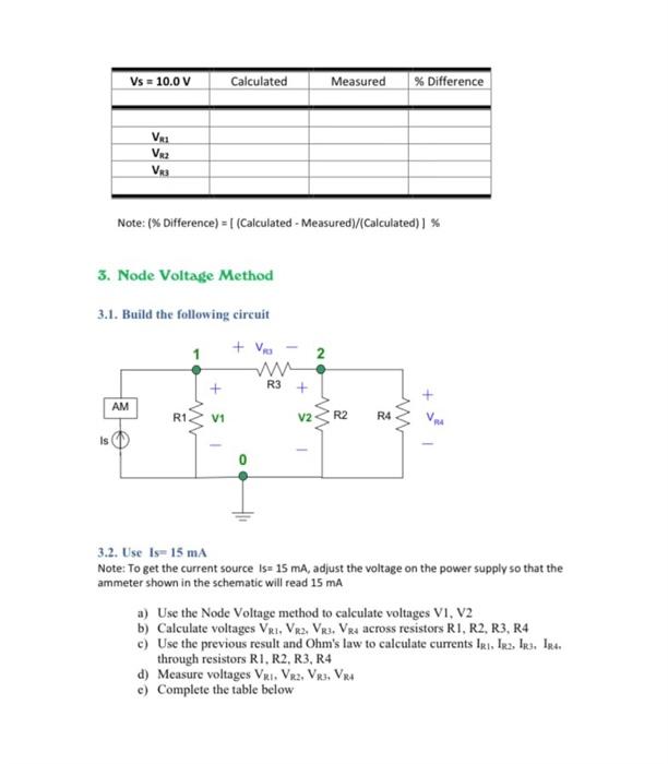 Solved Mesh Currents and Node Voltages 1. Component Values | Chegg.com