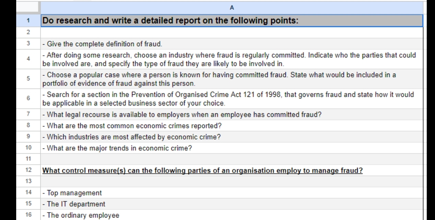 Solved ADo research and write a detailed report on the | Chegg.com