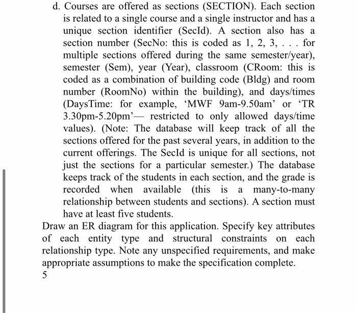 Solved Exercise 3 Consider The Following Set Of Requirements