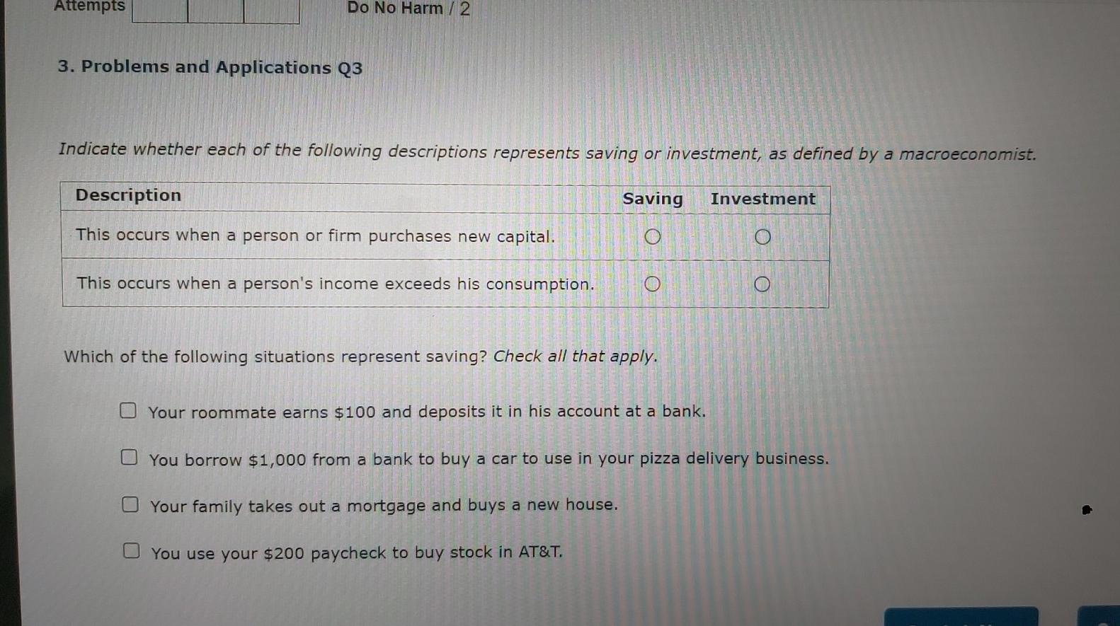 Solved Attempts Do No Harm / 2 3. Problems and Applications | Chegg.com