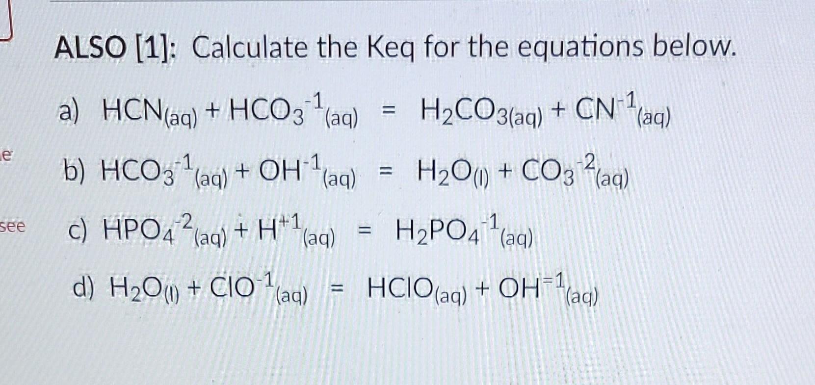 Solved I need help solving the K equations above. seeing the | Chegg.com