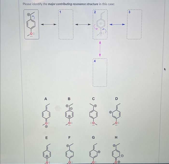 Solved Please identify the major contributing resonance | Chegg.com