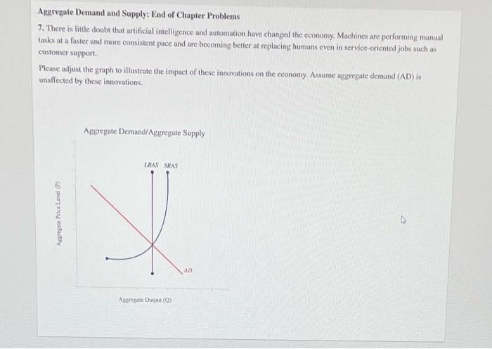 Solved Aggregate Demand and Supply: End of Chapter Problems | Chegg.com