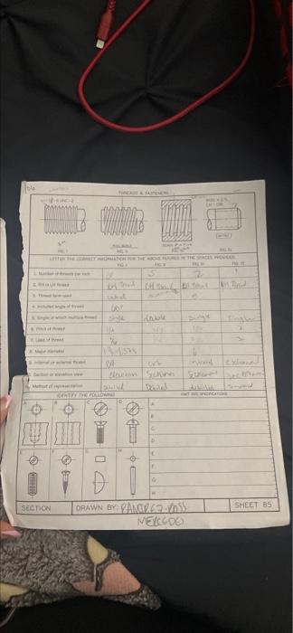E 06 ammas -18-6 UNC-2 RAMAZ 1. Number of threads per | Chegg.com