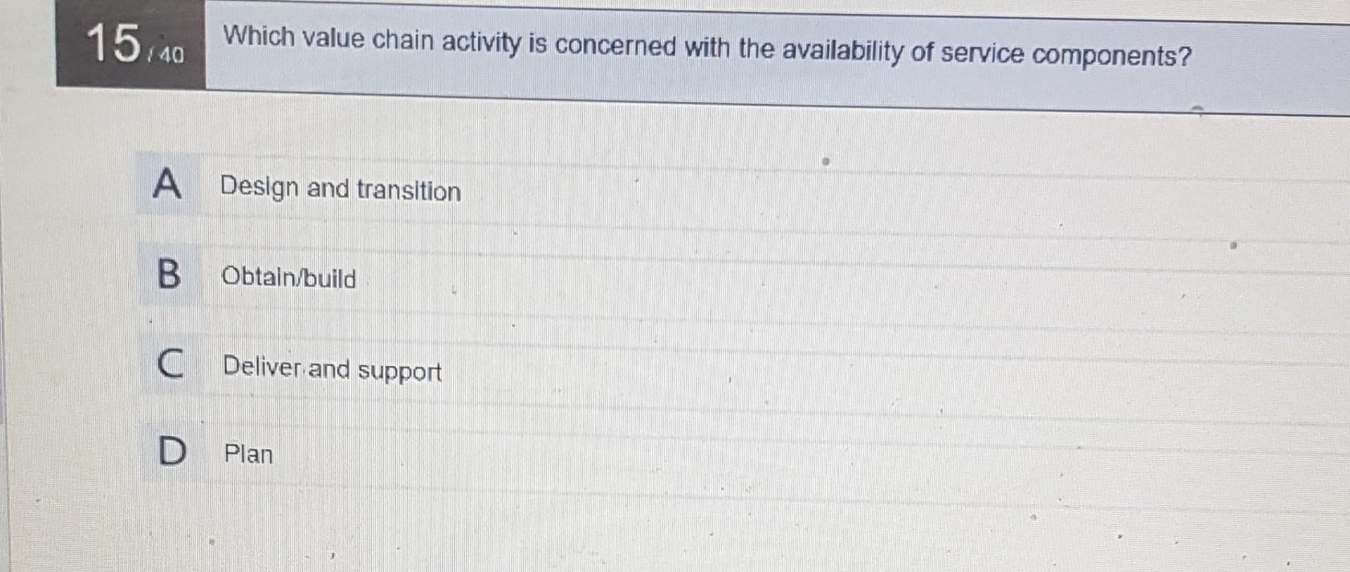 Solved Which value chain activity is concerned with the | Chegg.com