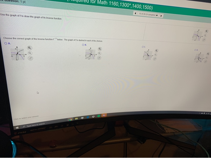 Solved lon: 1 pt for Math 1160,1300*, 1400, 1500) Use the | Chegg.com