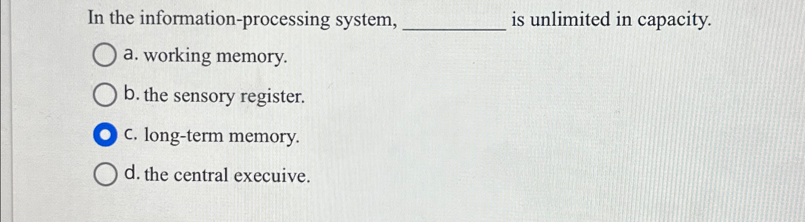 Solved In the information-processing system, is unlimited in | Chegg.com