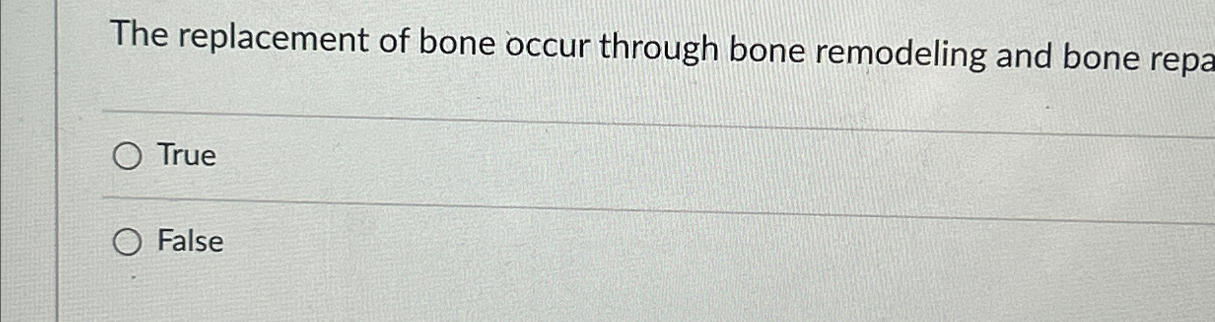 Solved The replacement of bone occur through bone remodeling | Chegg.com