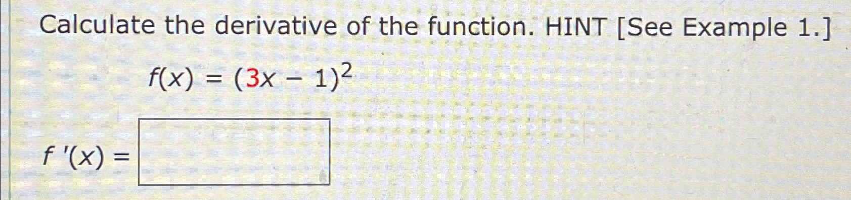 Solved Calculate the derivative of the function. HINT [See | Chegg.com