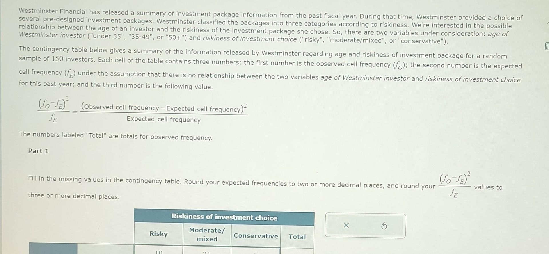 Solved Westminster Financial has released a summary of | Chegg.com