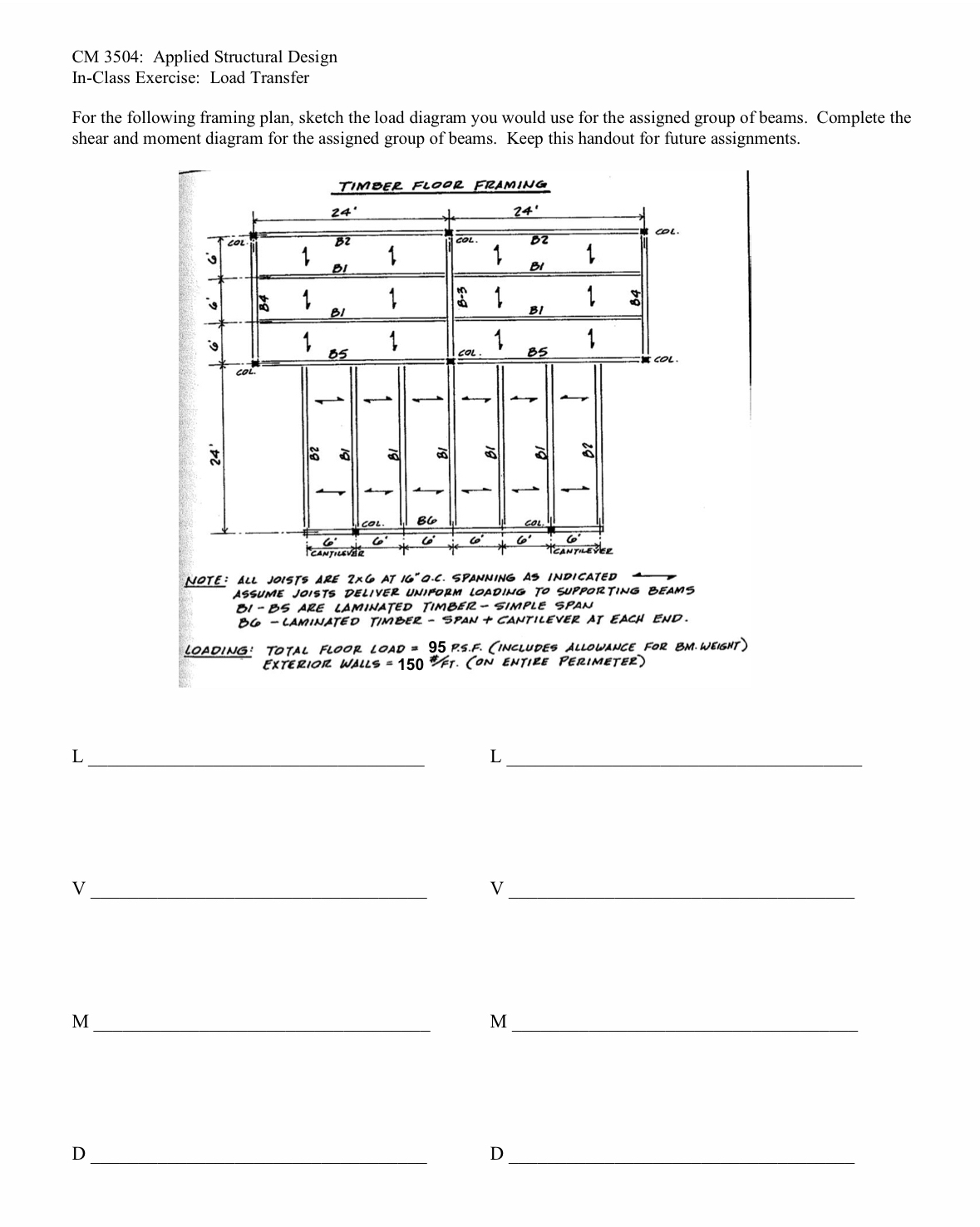 Solved BEAMS B1 ﻿and B2 ﻿please CM 3504: Applied Structural | Chegg.com