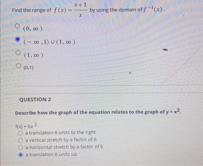 Solved Find the range of f(x)=xx+1 by using the domain of | Chegg.com