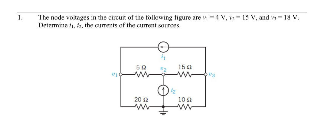 Solved The node voltages in the circuit of the following | Chegg.com