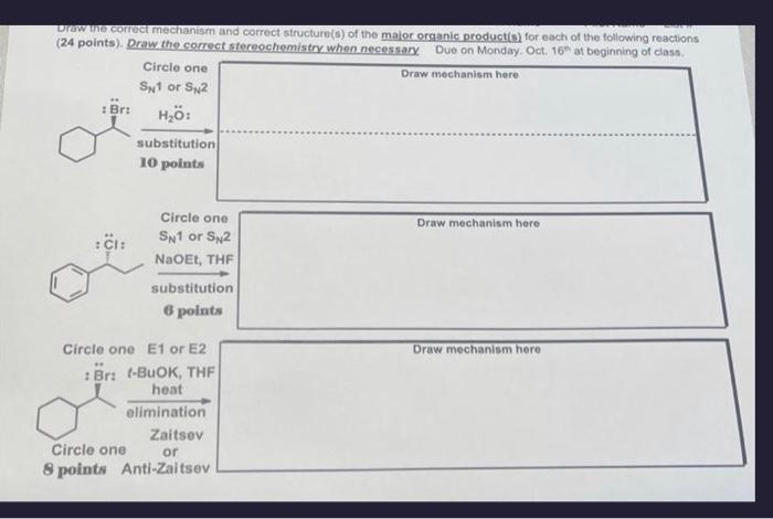 Drew the comect mechanism and correct structure(s) of | Chegg.com