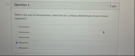 Solved Question 11 ﻿ptsWhat is the pair of chromosomes | Chegg.com