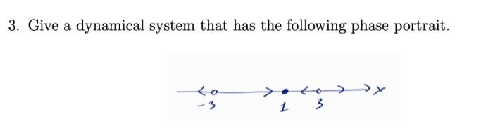 Solved 3. Give a dynamical system that has the following | Chegg.com