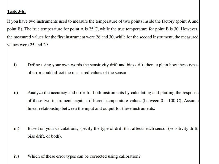 Solved Task 3-b: If you have two instruments used to measure | Chegg.com