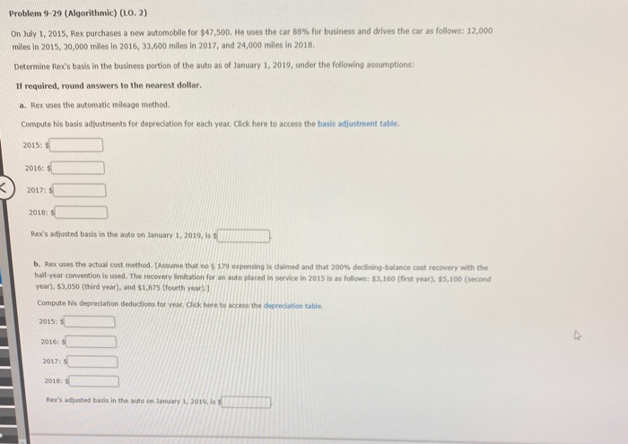 Problem 9-29 (Algorithmic) (LO. 2) On July 1, 2015, | Chegg.com Problem 9-29 (Algorithmic) (LO. 2) On July 1, 2015, | Chegg.com