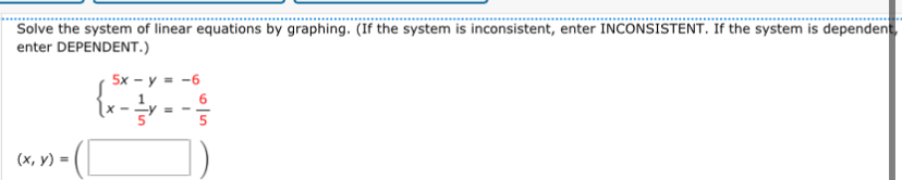 Solved Solve the system of linear equations by graphing. (If | Chegg.com