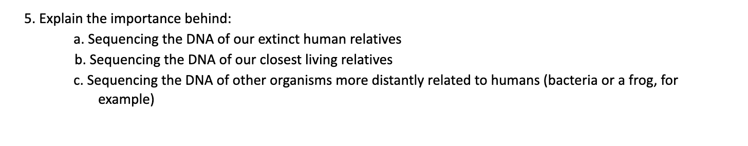 Solved Explain the importance behind: | Chegg.com