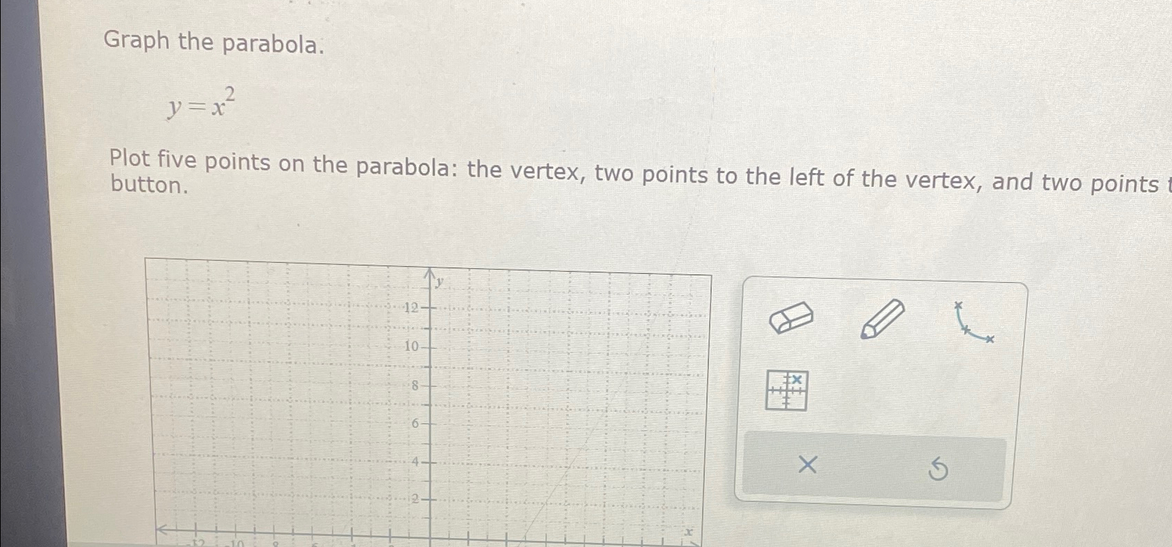 Graph The Parabolayx2plot Five Points On The 