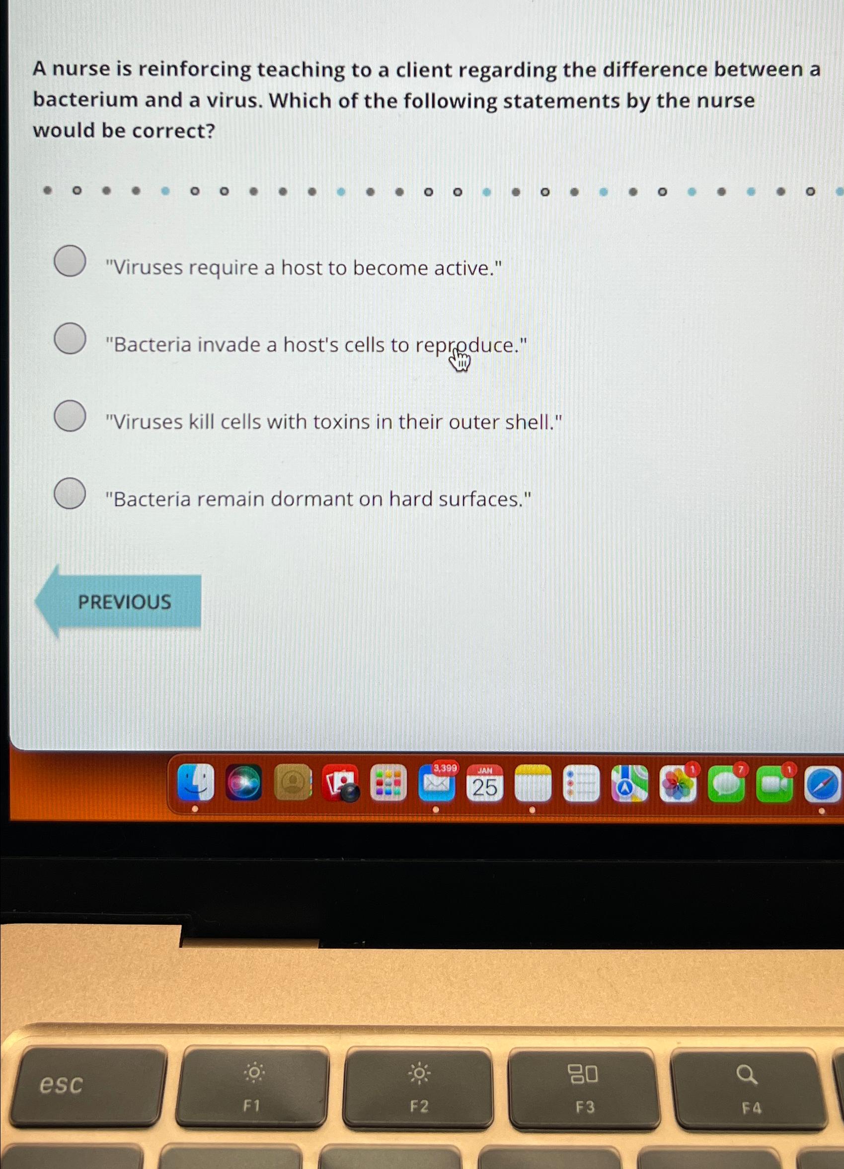 Solved A nurse is reinforcing teaching to a client regarding | Chegg.com