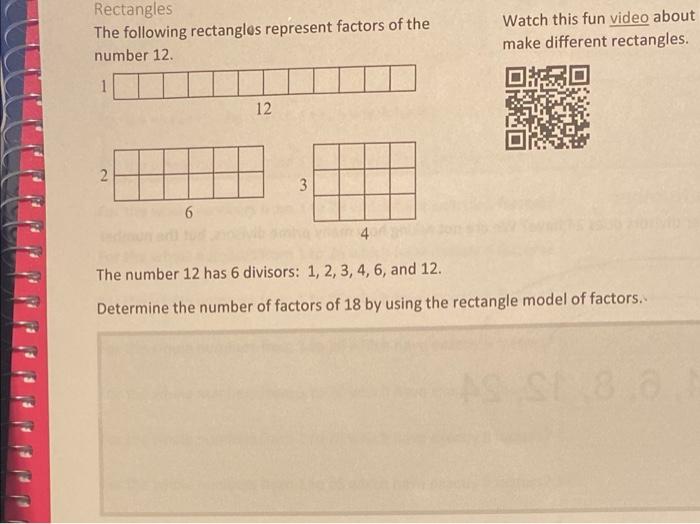 Solved Rectangles The following rectangles represent factors | Chegg.com