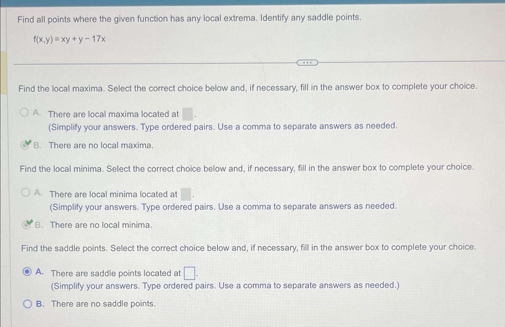 Solved Find all points where the given function has any | Chegg.com