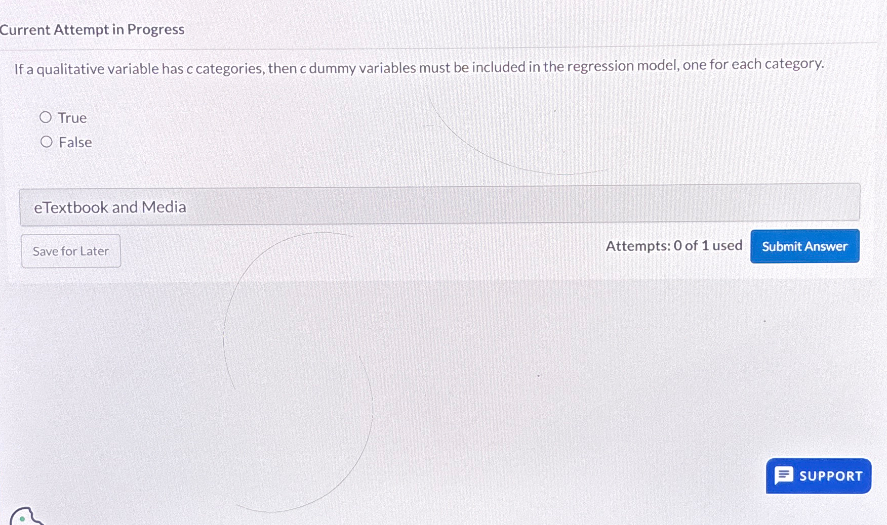 Solved Current Attempt in ProgressIf a qualitative variable | Chegg.com