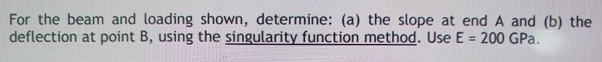 Solved For the beam and loading shown, determine: (a) the | Chegg.com